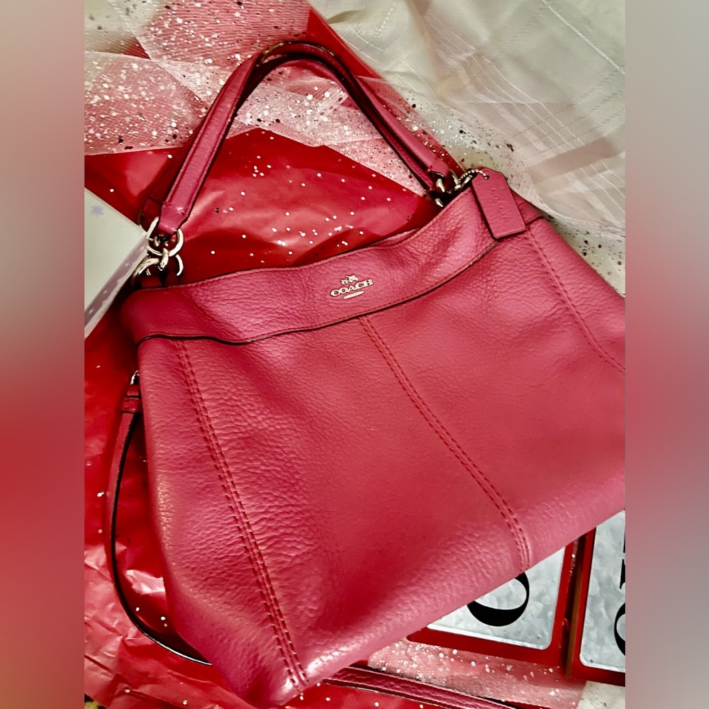 Coach Lexy Rouge Pebble Leather - Gem